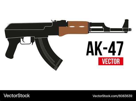 Russian Rifle Ak Royalty Free Vector Image Vectorstock