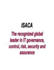 Chapter1 IS Audit Pdf ISACA The Recognized Global Leader In IT