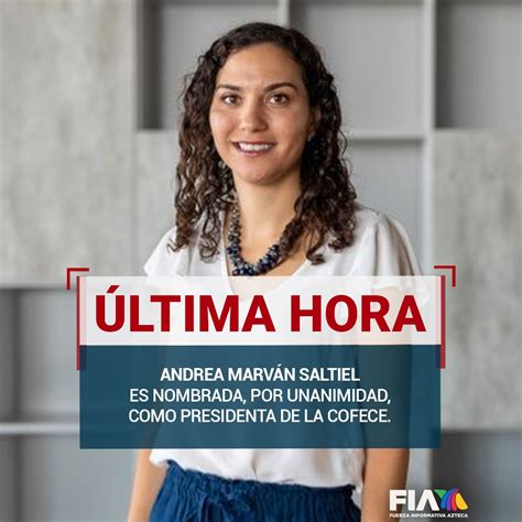 Fuerza Informativa Azteca on Twitter ÚLTIMAHORA Andrea Marván