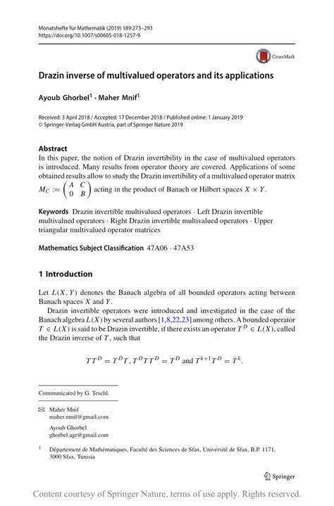 drazin inverse of multivalued operators and its applications request pdf