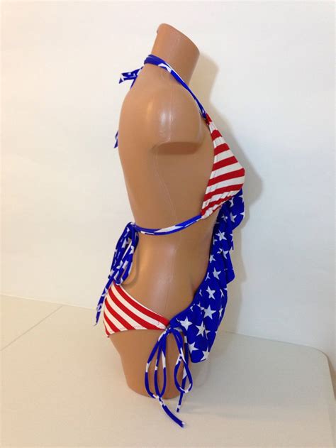 American Flag One Piece Swimsuit Etsy