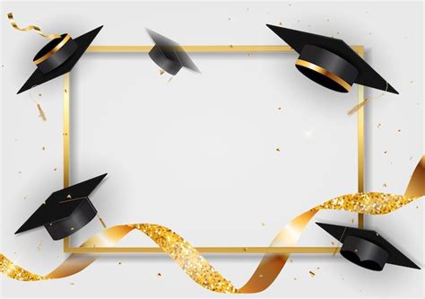 Feliz graduación saludo fondo Vector ilustraciónxD Vector Premium