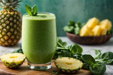 Pineapple Spinach Smoothie Smoothie Tribe