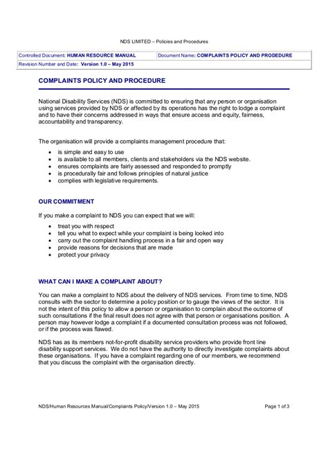 19 Examples Complaint Policy Format Pdf