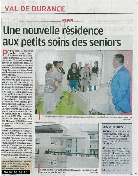 LEHPAD On En Parle Dans La Presse Mairie De Peipin