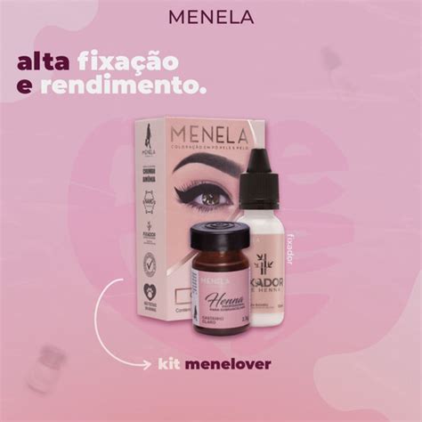 Kit Henna Sobrancelhas Menela Fixador 15ml 4 Unidades
