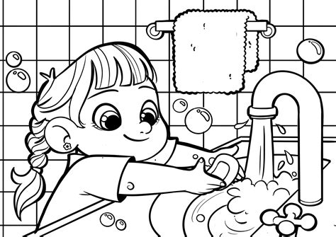 Desenhos de Hábitos de Higiene para colorir Desenhos Imprimir