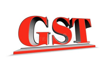 Palabra De GST En El Ejemplo 3d Stock de ilustración Ilustración de