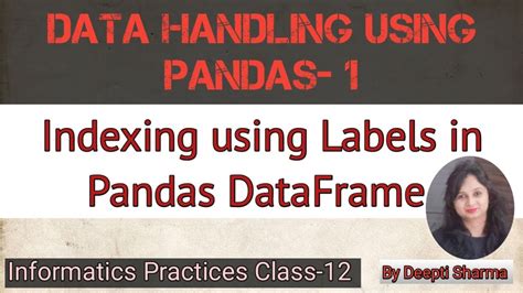 Label Based Indexing In DataFrame Data Handling Using Pandas
