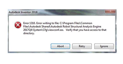 修复错误 1310，写入文件时出错 errortools