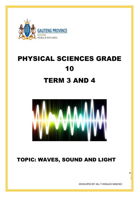 Light Waves Ppt Grade 7
