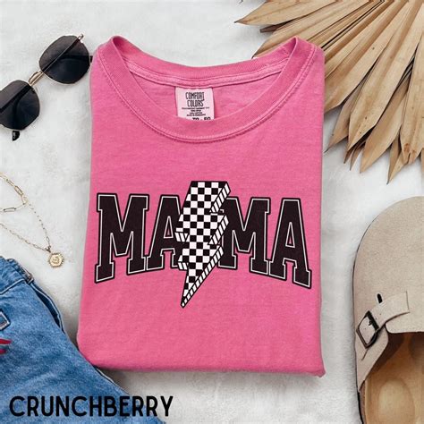 Retro Mama Lightning Bolt Shirt Trendy Oversized Clothing Mother S