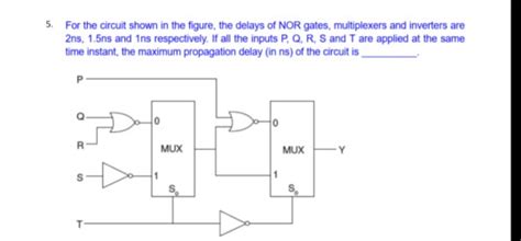 Solved For The Circuit Shown In The Figure The Delays Of Chegg