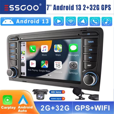Android Carplay Autoradio Gb Gps Rds Kam Bluetooth Asp F R Audi