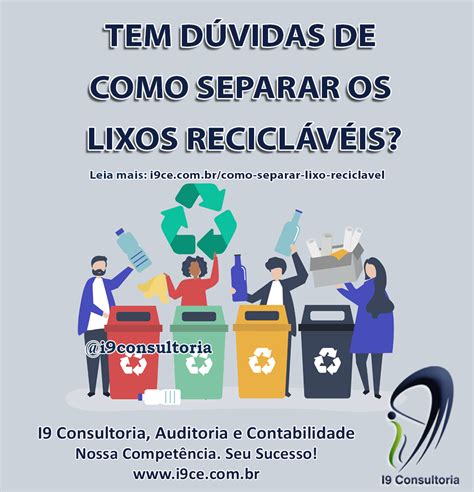 Como separar o lixo reciclável I9 Consultoria Empresarial