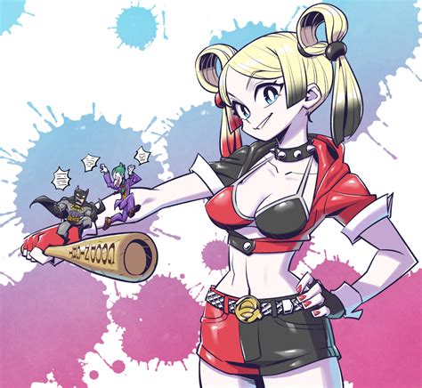 Harley Quinn Batman And Joker Dc Comics And 1 More Drawn By