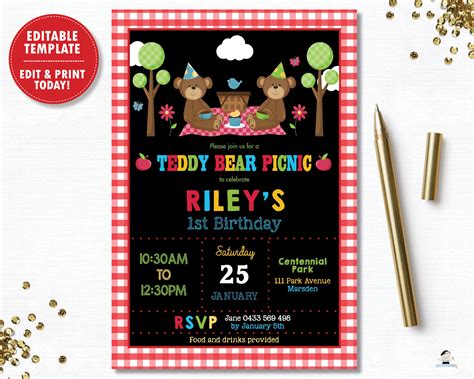 Picnic Invitation Template