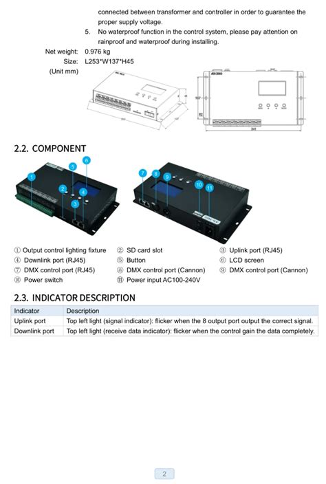 8 Ports Artnet Controller SPI TTL DMX Pixel LED Light AC100V240V For