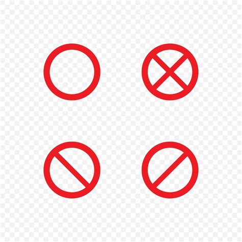Premium Vector Forbidden Red Icon Stop Symbol Ban Sign Dont Circle