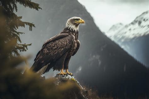 Majestuoso símbolo de águila de libertad y fuerza en un pintoresco