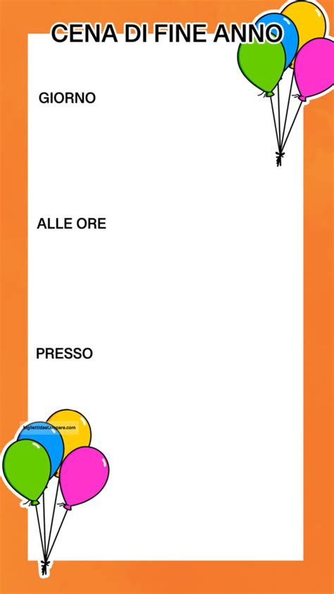 Invito Cena Di Classe Digitale Biglietti Da Stampare