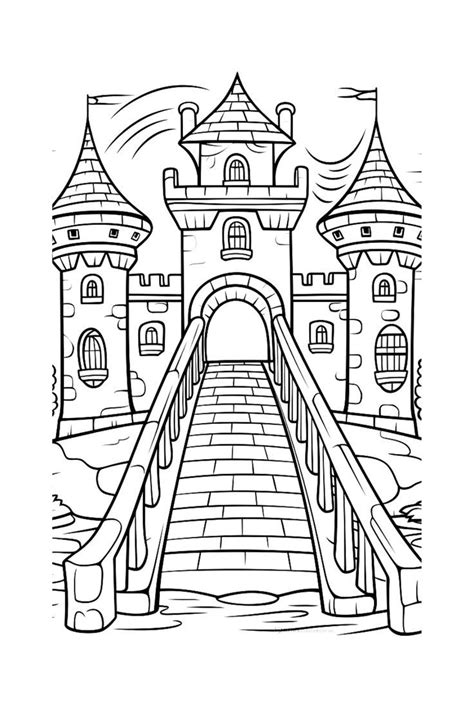Summer Fun At Home Free Printable Castle Coloring Page For