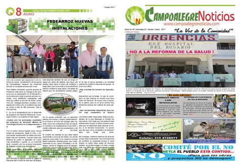 Calam O Peri Dico Campoalegre Noticias Octubre