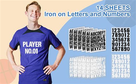 Amazon Jongdari Iron On Letters And Numbers 14 Sheets Vinyl