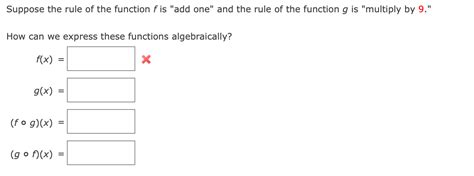 solved suppose the rule of the function f is add one and