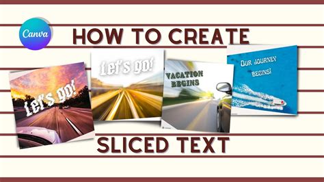 How To Create Sliced Text In Canva Canva Tutorial Youtube
