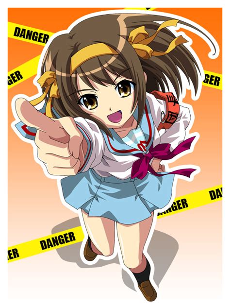 Suzumiya Haruhi Suzumiya Haruhi No Yuuutsu Drawn By Macaroni