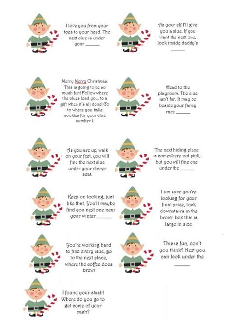 Elf On The Shelf Scavenger Hunt Christmas Elf Awesome Elf On The