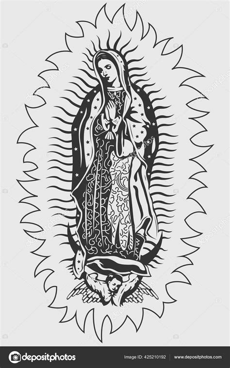 Virgin Guadalupe Mexican Virgen Guadalupe Vector Illustration Stock