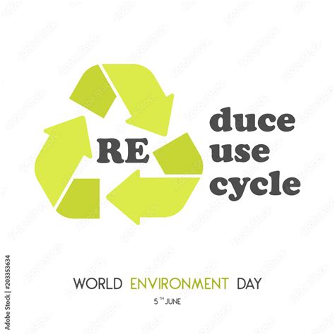 Modern Card With Recycle Sign And Hand Drawn Lettering In Minimalist