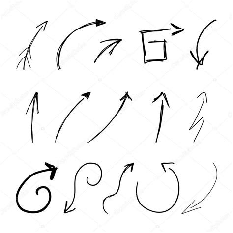 Vector Hand Drawn Arrows Stock Vector Image By Ramonakaulitzki 71609323