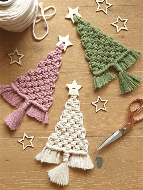 Macramé DIY KIT Christmas Tree With Wooden Star Holiday Etsy