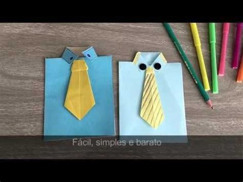Lembrancinha rápida de fazer para o Dia dos Pais Cartão Camisa