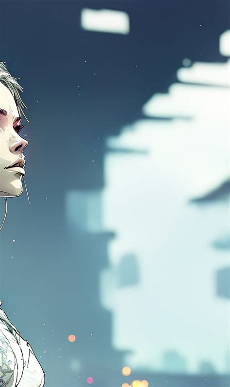 Скачать обои girl art cyberpunk digital art Stable Diffusion