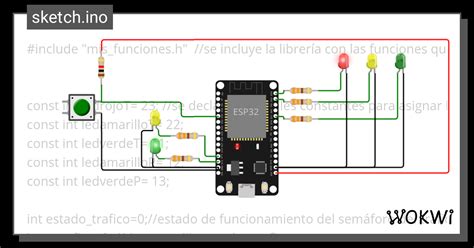 p2 7 2 semáforo wokwi esp32 stm32 arduino simulator