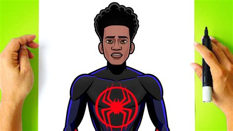 How To DRAW MILES MORALES SPIDER MAN Step By Step Tutorial YouTube