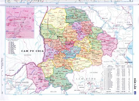Bản đồ tỉnh Đắk LắK Thông tin vị trí và các đơn vị hành chính