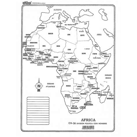 Mapa Africa Carta C Div C Nom B12 Papeleria Wiki