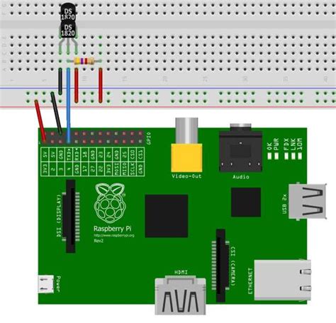 Raspberry Pi DS18B20 Temperature Sensor Tutorial Circuit 41 OFF