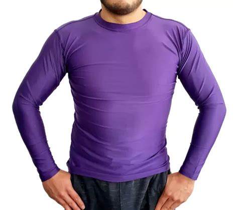 Playera Licra Deportiva Compresi N Manga Larga Fitness Gym Meses Sin