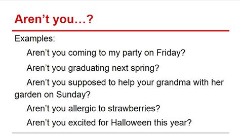 Arent You English Grammar YouTube