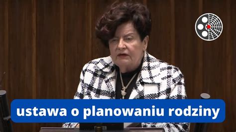 Joanna Senyszyn Ustawa O Planowaniu Rodziny YouTube