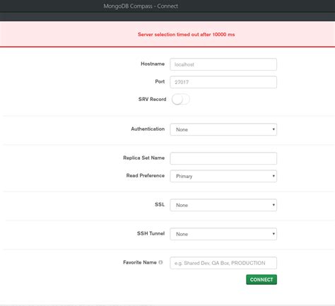 Mongodb Server Selection Timed Out After 10000 Ms Cannot Connect