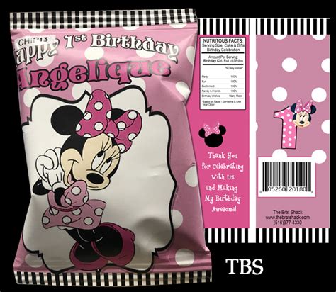 Paper Party Supplies Invitations Printable Chip Bag Label Editable