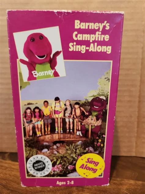BARNEY BARNEYS Campfire Sing Along VHS 1990 Tested And Works EUR