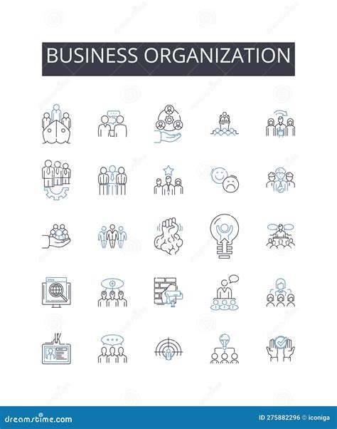 Entity Structure Line Icons Collection Hierarchy Architecture Nerk